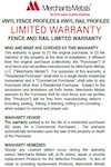 Merchants Metals | Product Warranties